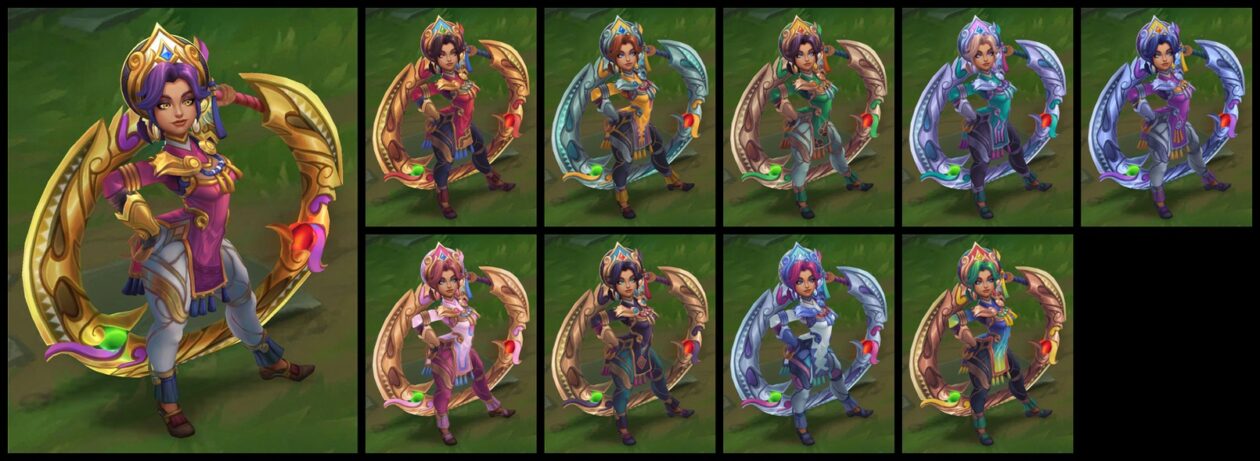 Qiyana Impératrice Lunaire Chroma Fireteam Fr